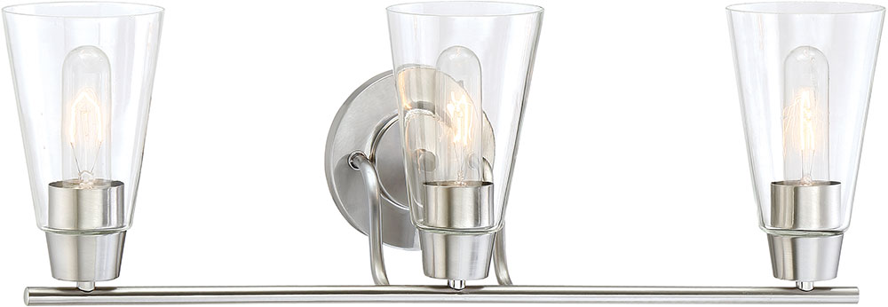 Designers Fountain 87803-SP Echo Modern Satin Platinum 3-Light Vanity ...