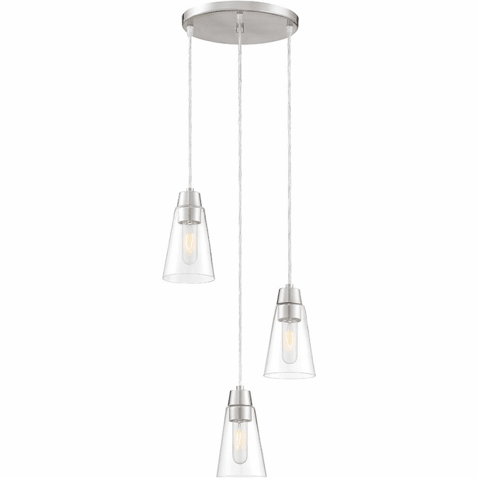 Designers Fountain 87830-3-SP Echo Modern Satin Platinum Multi Pendant ...