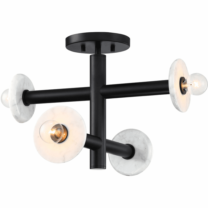Designers Fountain D325C-SF-MB Fina Modern Matte Black Overhead Light ...