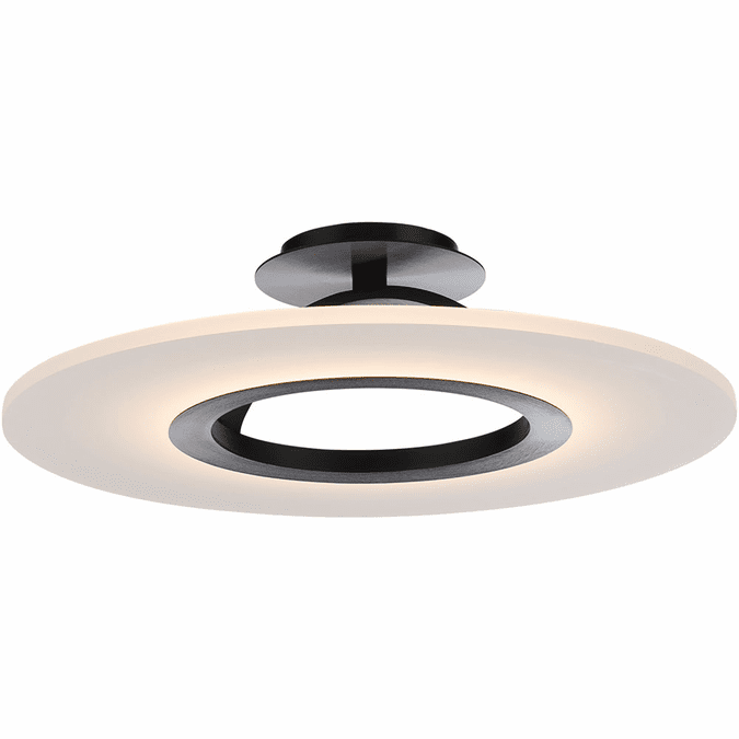 dweLED by WAC FM-21720-BK Elektron Contemporary Black LED 20" Flush ...