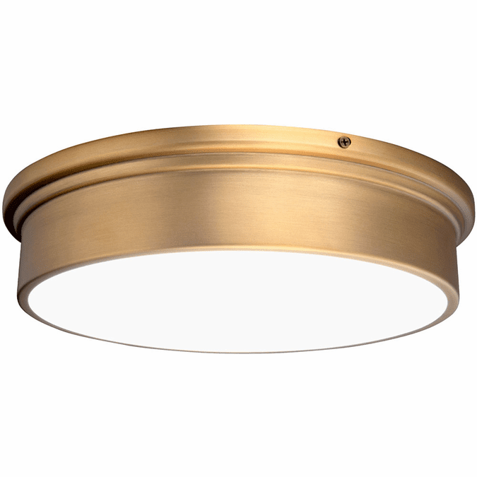 dweLED by WAC FM-45012-AB York Contemporary Aged Brass LED 12" Ceiling ...