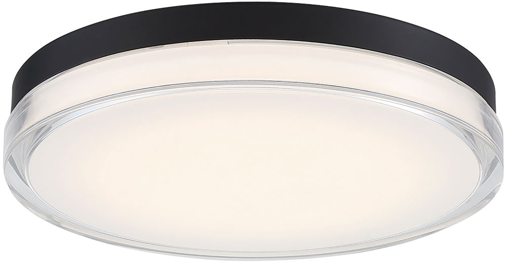 dweLED by WAC FM-W57815-BK Dot Contemporary Black LED 15" Ceiling Light ...