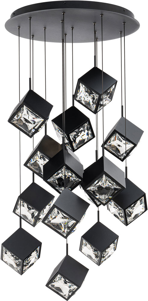 dweLED by WAC PD-29315R-BK Ice Cube Modern Black LED Multi Ceiling ...