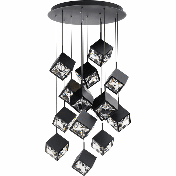 dweLED by WAC PD-29315R-BK Ice Cube Modern Black LED Multi Ceiling ...
