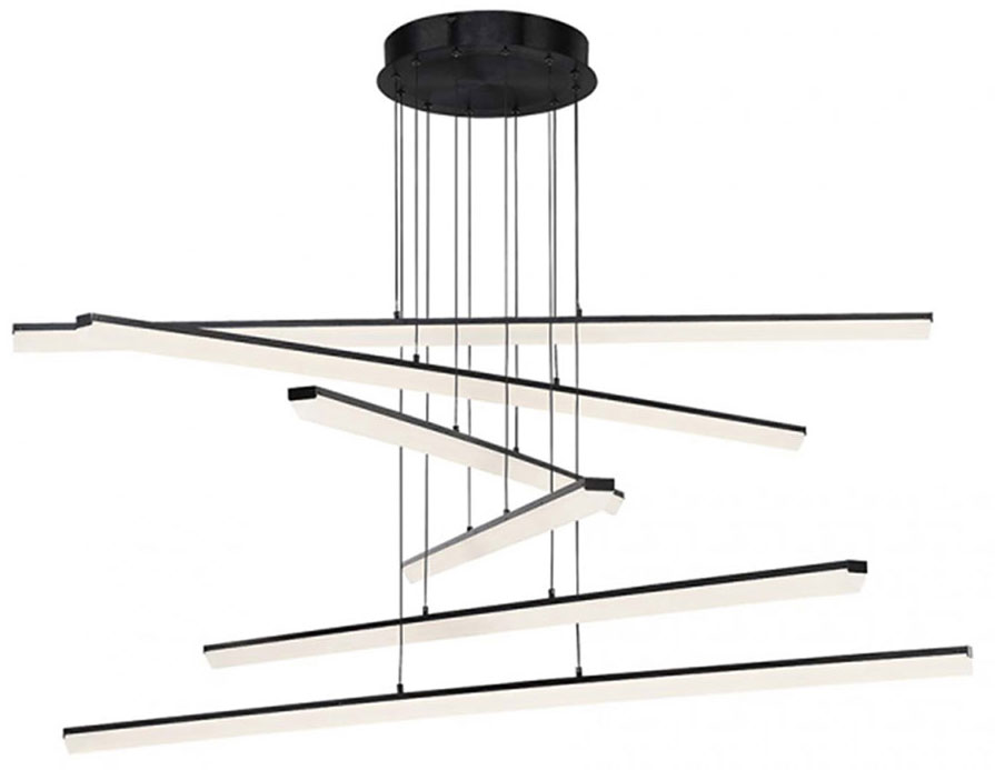 dweLED by WAC PD-29806-BK Stack Contemporary Black LED Multi Pendant ...
