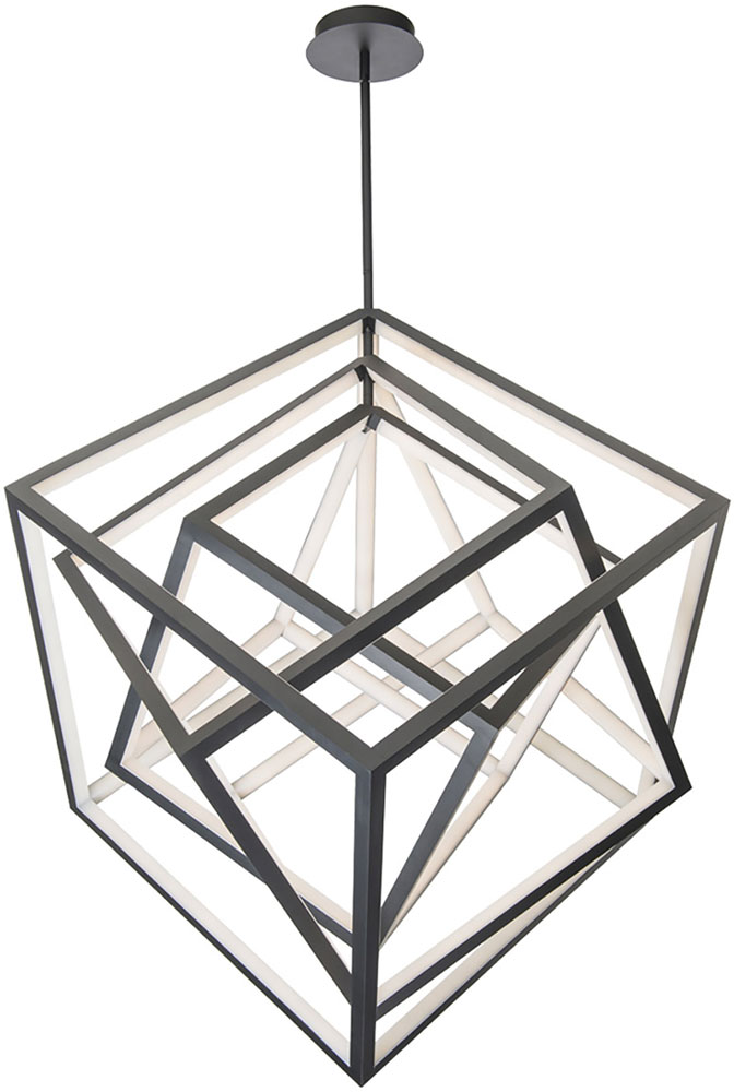 dweLED by WAC PD-51050-BK Atlas Modern Black LED 42.5" Lighting Pendant ...