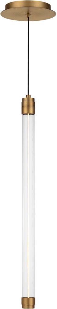 dweLED by WAC PD-51322-AB Jedi Modern Aged Brass LED Mini Pendant Light ...