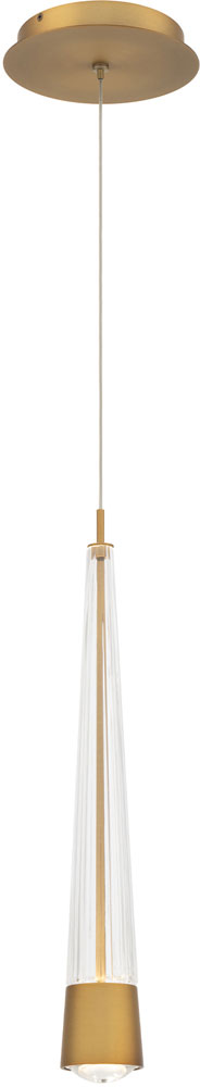 dweLED by WAC PD-59416-AB Quill Modern Aged Brass LED Mini Drop Ceiling ...