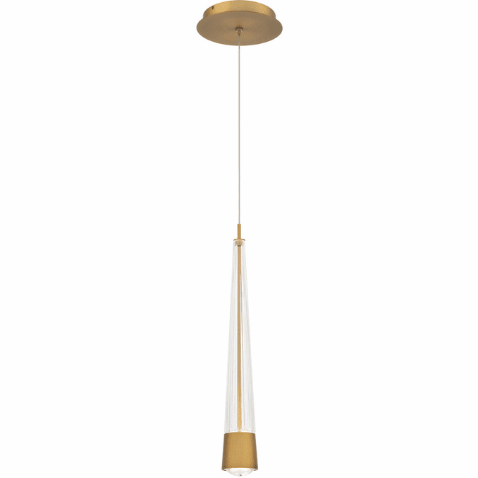 dweLED by WAC PD-59416-AB Quill Modern Aged Brass LED Mini Drop Ceiling ...