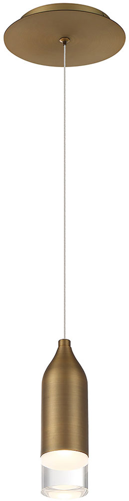 dweLED by WAC PD-76908-AB Action Contemporary Aged Brass LED Mini ...