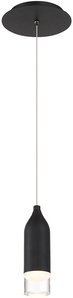 dweLED by WAC PD-76908-BK Action Modern Black LED Mini Drop Ceiling ...