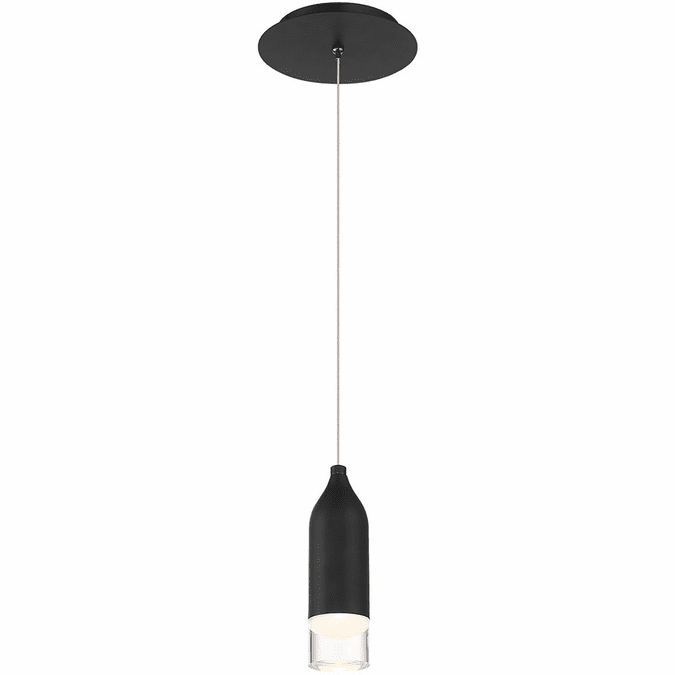 dweLED by WAC PD-76908-BK Action Modern Black LED Mini Drop Ceiling ...