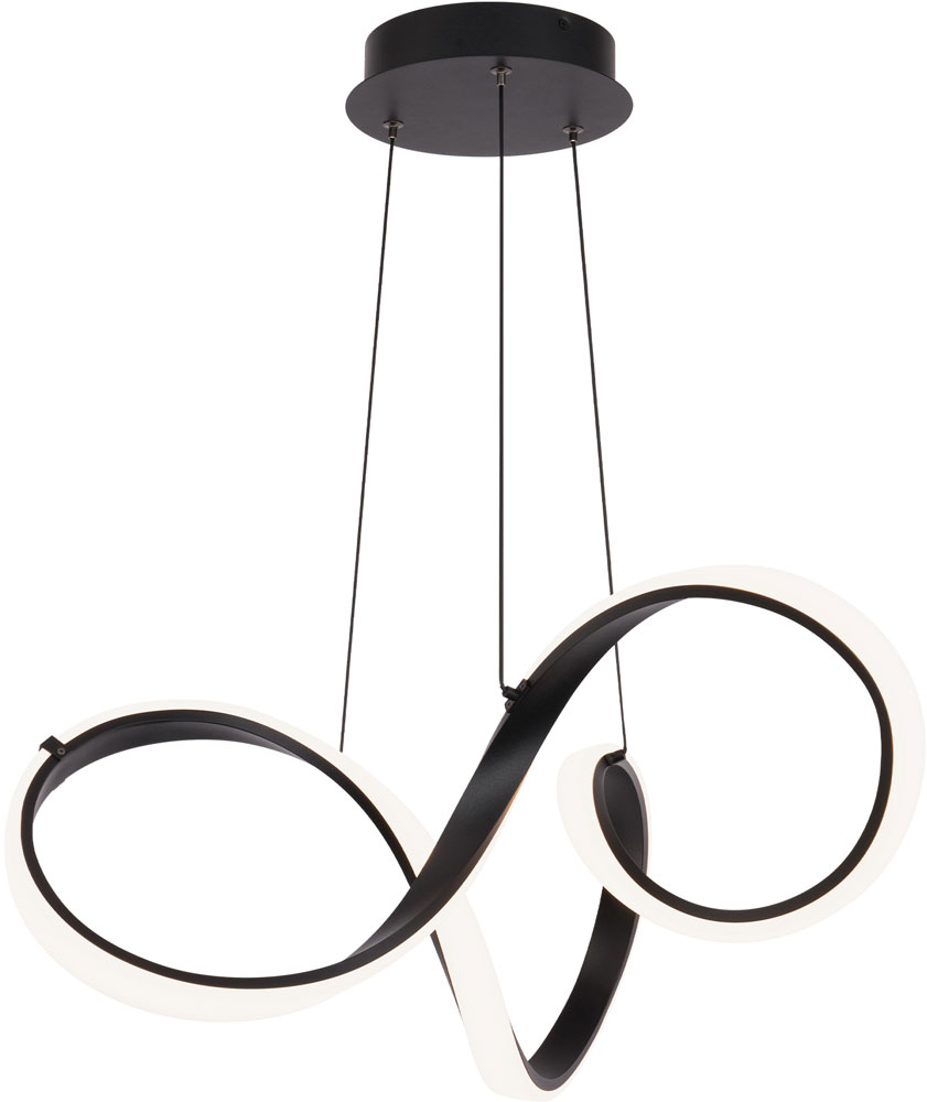 dweLED by WAC PD-87723-BK Vornado Contemporary Black LED Pendant Light ...