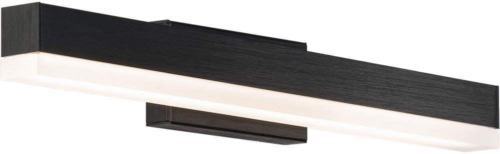 dweLED by WAC WS-41119-BK Styx Modern Black LED 19" Bathroom Wall Sconce - DWE-WS-41119-BK