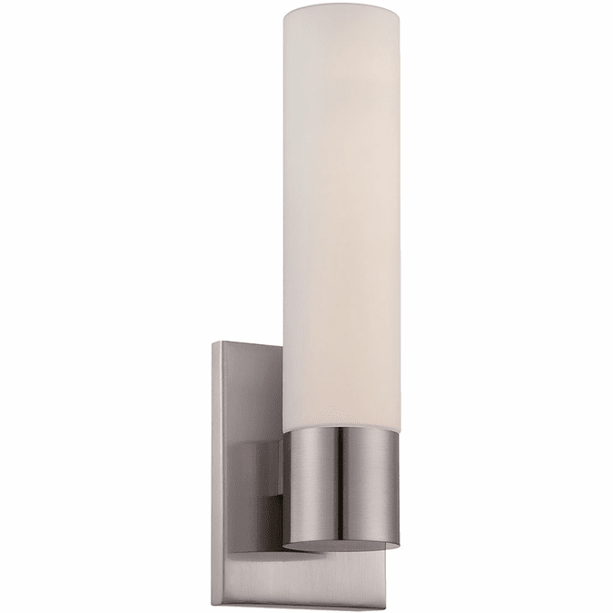 dweLED by WAC WS-7213-BN Elementum Contemporary Brushed Nickel LED Bathroom Sconce Lighting ...