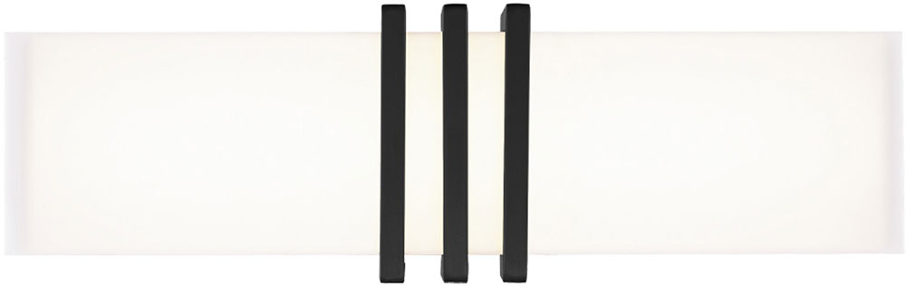 dweLED by WAC WS-75318-BK Minibar Contemporary Black LED 18" Bathroom ...