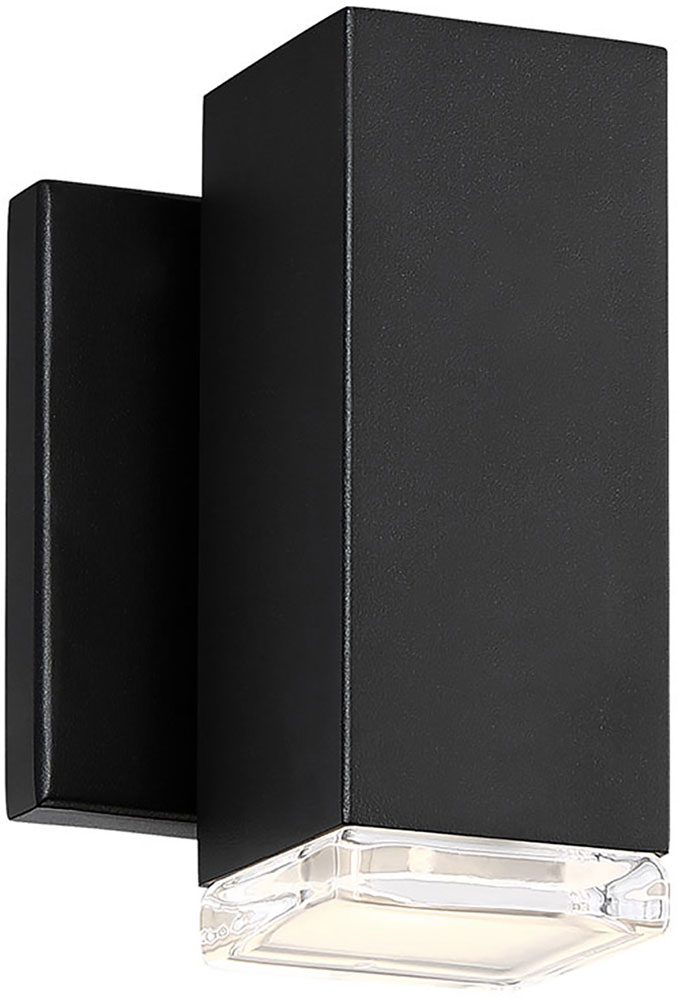 dweLED by WAC WS-W61806-BK Block Contemporary Black LED Outdoor Wall ...
