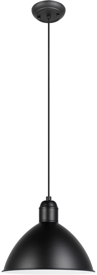 EGLO 206059A Priddy Modern Black Dome Drop Lighting Fixture - EGL-206059A