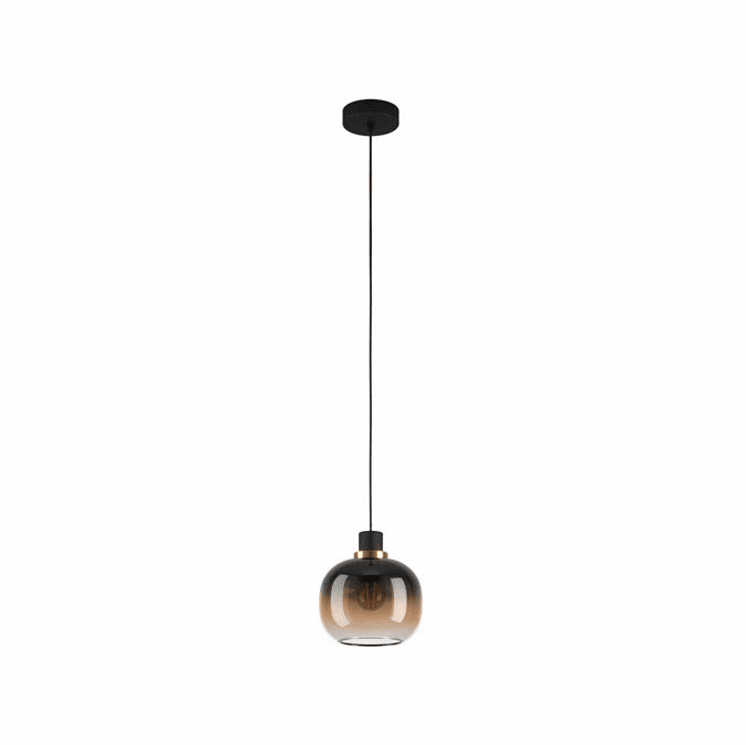 EGLO 99614A Oilella Contemporary Structured Black Mini Hanging Pendant ...