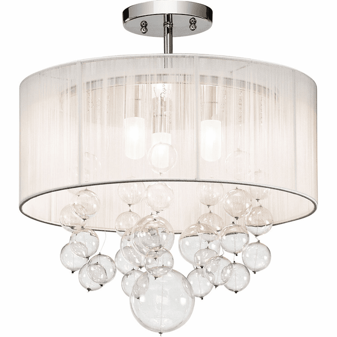 Elan 83227 Imbuia Modern Chrome Halogen Ceiling Light - ELN-83227