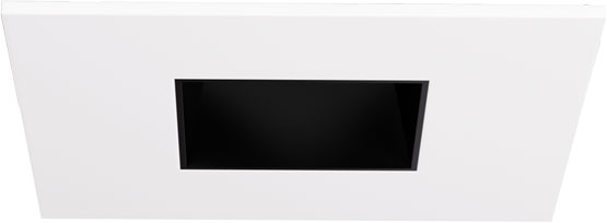 Elco EKCL2541B Pex Modern Black w/ White Trim 2 Inch Canless Square ...