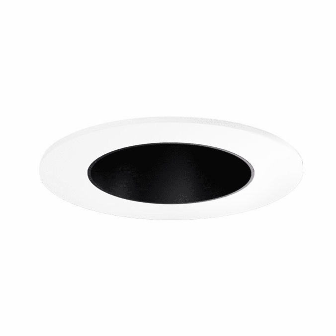 Elco EKCL2818B Pex Modern Black w/ White Trim 2 Inch Canless Round Deep ...