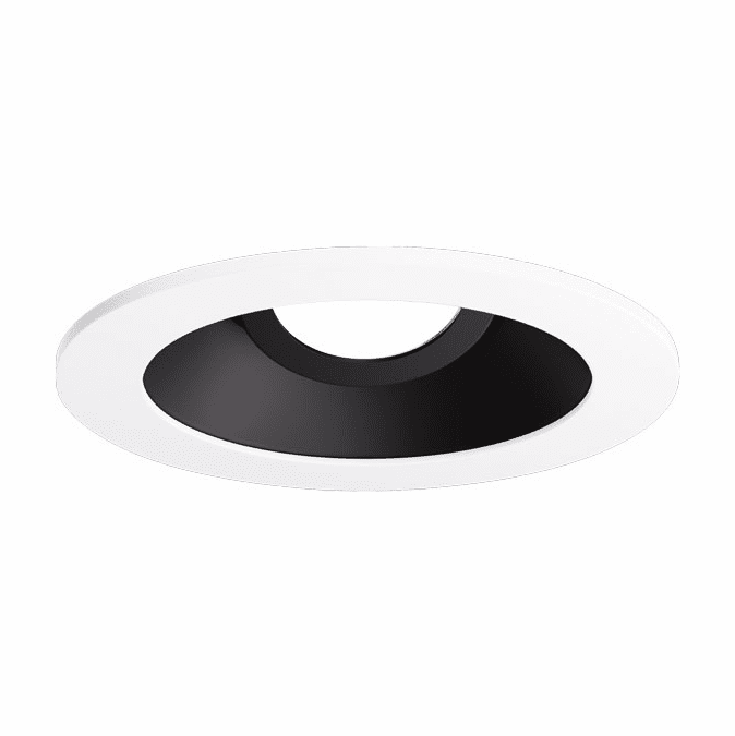 Elco EKCL4129B Pex Modern Black w/ White Ring 4 Inch Canless Round ...