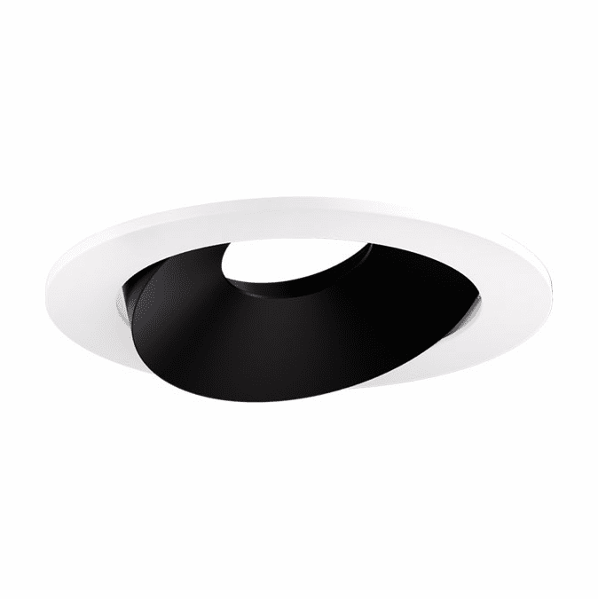 Elco EKCL4179B Pex Contemporary Black w/ White Ring 4 Inch Canless ...