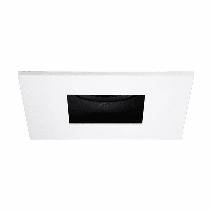 Elco EKCL4227B Pex Modern Black w/ White Trim 4 Inch Canless Square ...