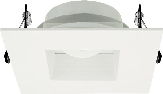 Elco EKCL4284W Pex Modern White 4 Inch Canless Square Adjustable Baffle ...