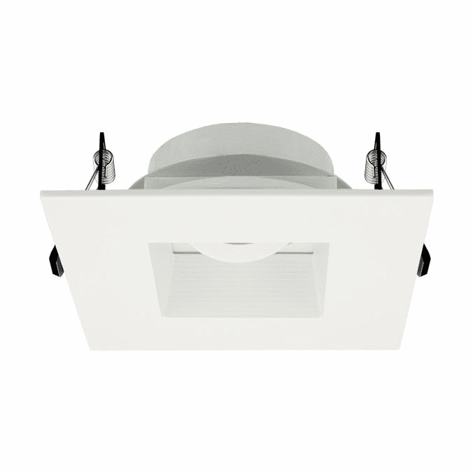 Elco EKCL4284W Pex Modern White 4 Inch Canless Square Adjustable Baffle ...