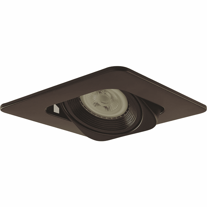 Elco EL2440BZ Contemporary Bronze 4" Low Voltage Square Recessed Can ...