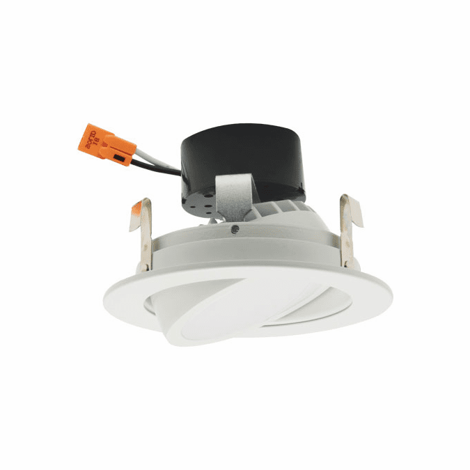 Elco EL416CT5W Modern White 4 Inch Adjustable Gimbal Recessed LED ...