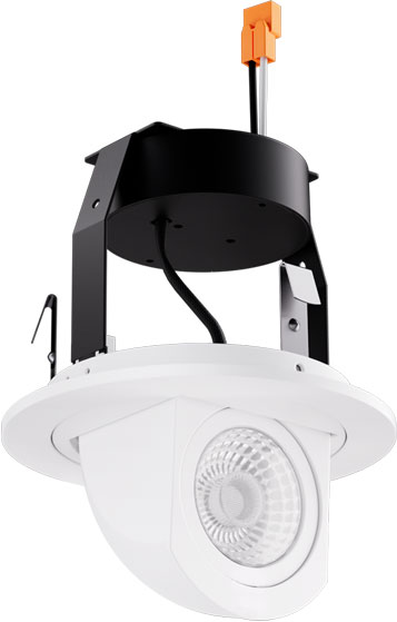 Elco EL497CT5W2 Modern White LED 4 inch Round LED Adjustable Pull-Down ...