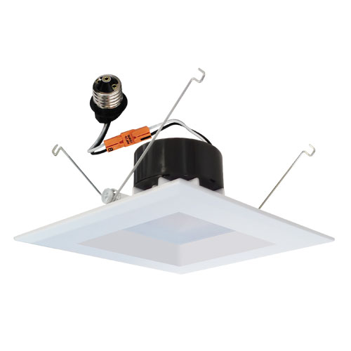 Elco EL662CT3W White 6" Square Insert Reflector LED Down Light Trim ...