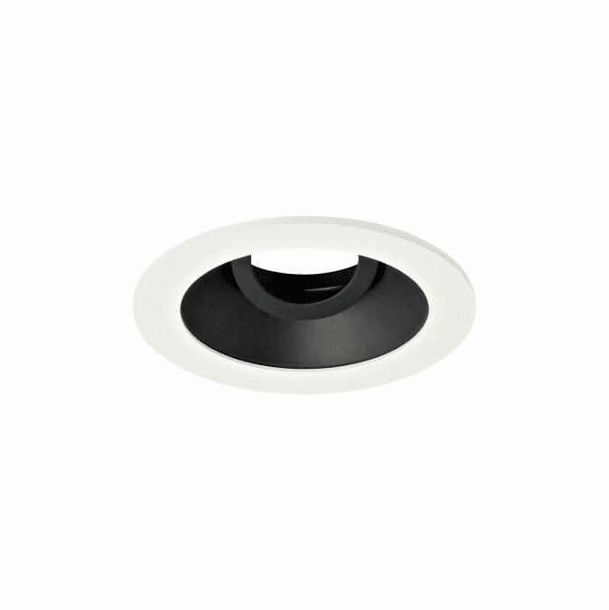 Elco ELK4111B Pex Modern Black with White Trim 4" Round Adjustable ...