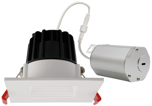 Elco ERT215CT5W Modern White LED 2 inch LED Square Baffle with 5-CCT ...