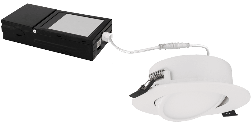 Elco ERT413CT5DXW Modern White LED 4 Inch 120/277/347V Recessed Gimbal ...