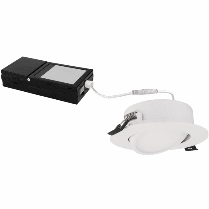 Elco ERT413CT5DXW Modern White LED 4 Inch 120/277/347V Recessed Gimbal ...