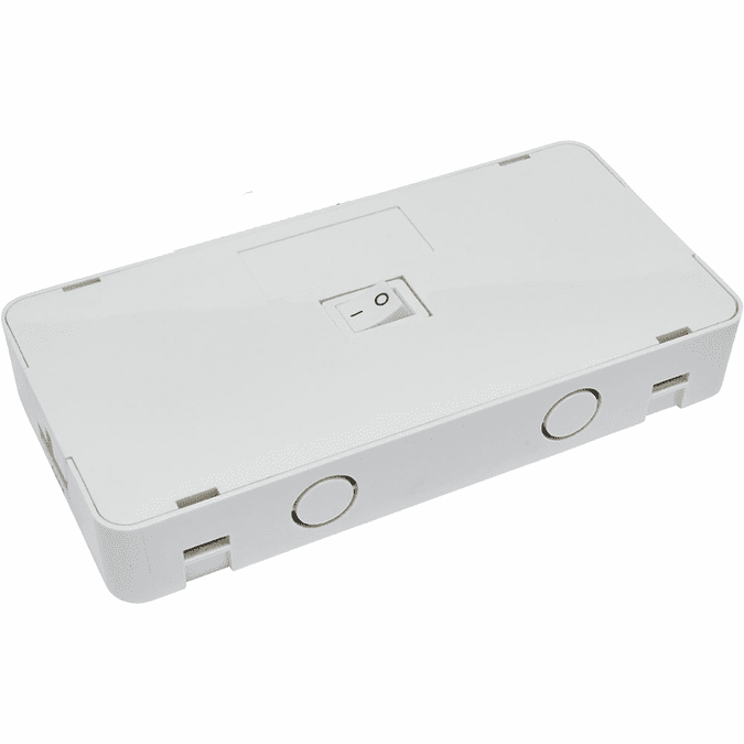 Elco EUDJBX Sage Modern White Junction Box with on/off Switch - ELC-EUDJBX