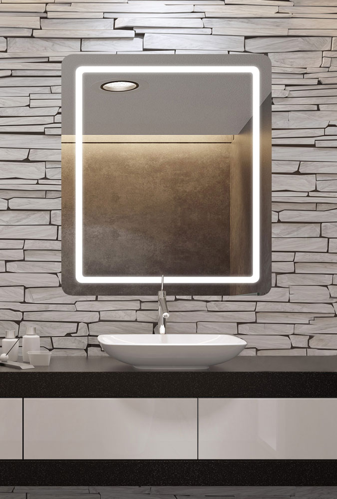 Electric Mirror ARI-2436 Aria Contemporary LED Rectangular Wall Mirror ...
