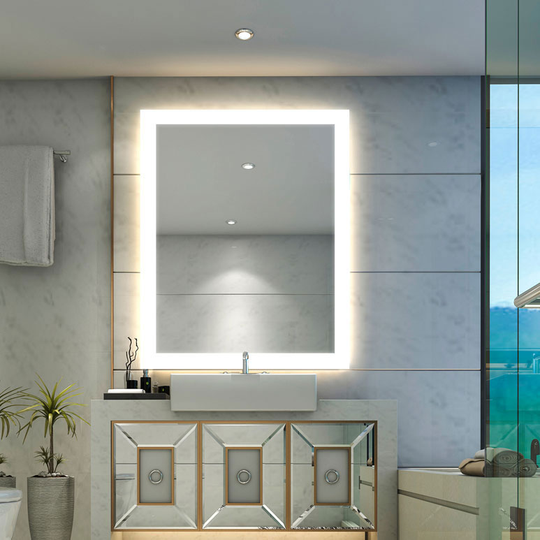 Electric Mirror SIL-2436 Silhouette Contemporary LED Rectangular Wall ...