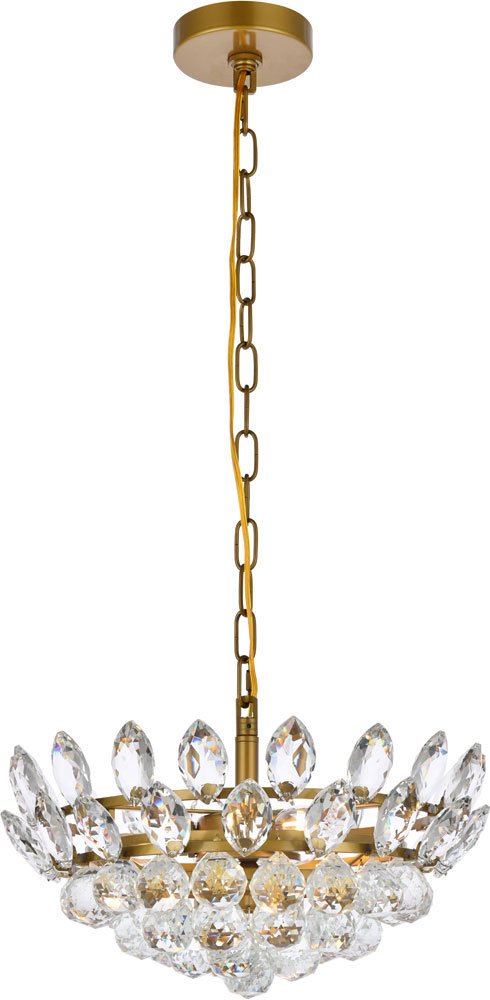 Elegant 1104D16BR Emilia Brass 16" Drop Lighting - ELE-1104D16BR