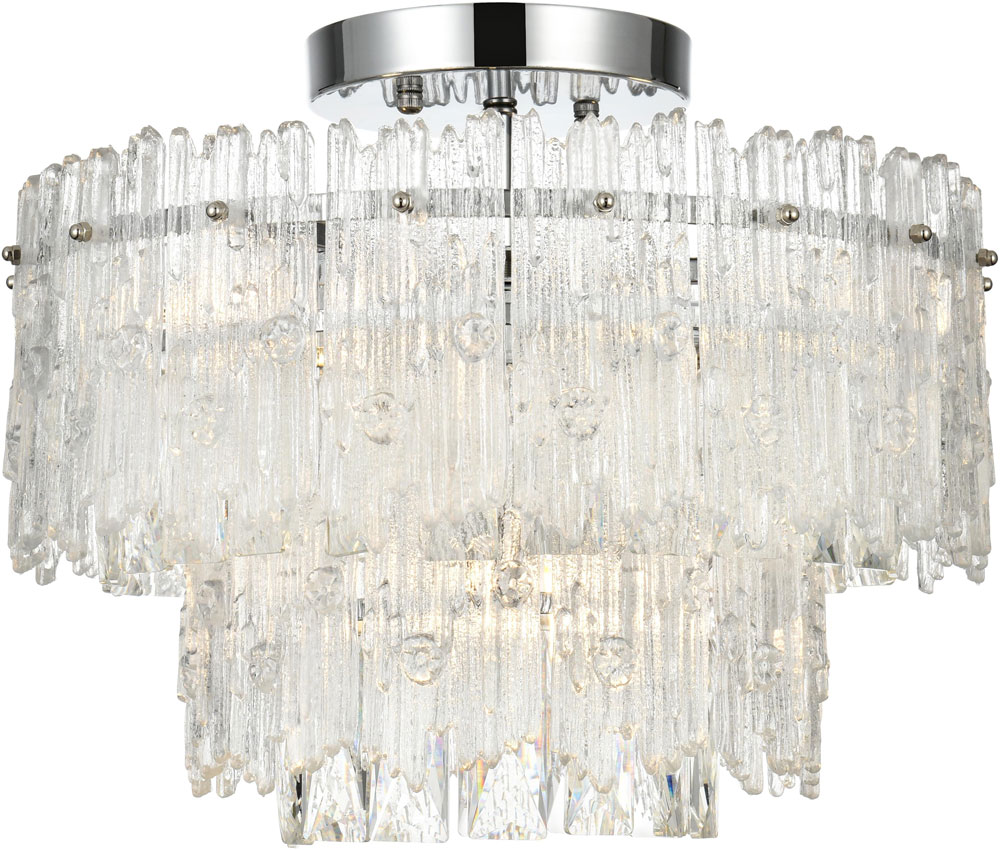 Elegant 1780F15C Emilia Chrome Overhead Lighting - ELE-1780F15C