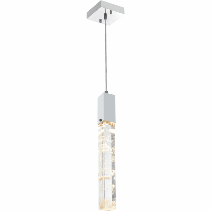 Elegant 2088D5C Aurora Chrome and Clear LED Mini Pendant Lighting ...