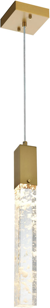 Elegant 2088D5SG Aurora Satin Gold and Clear LED Mini Drop Lighting ...