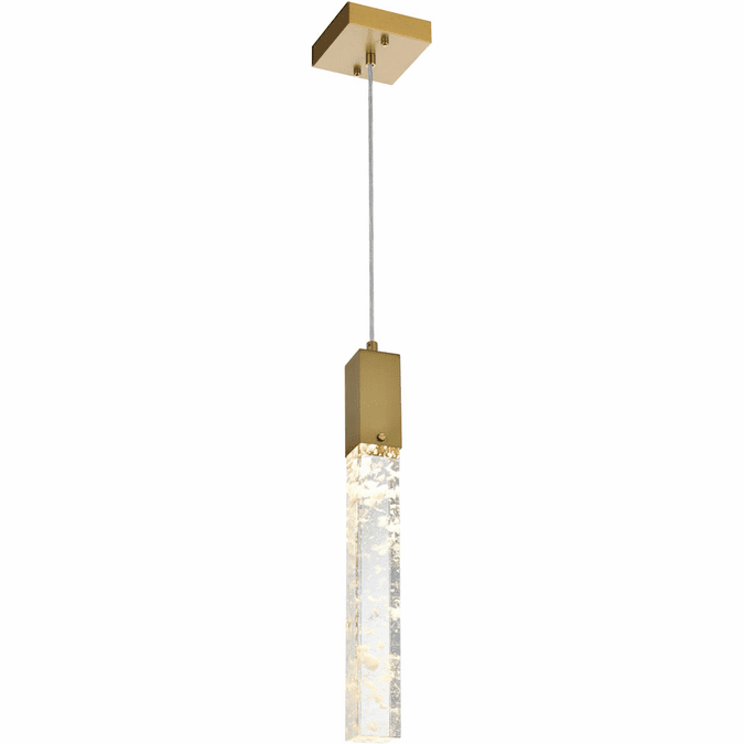 Elegant 2088D5SG Aurora Satin Gold and Clear LED Mini Drop Lighting ...