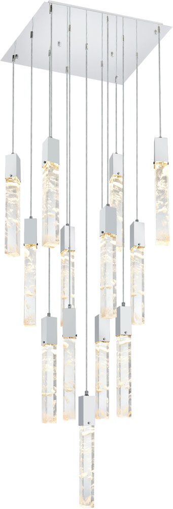 Elegant 2088G26C Aurora Chrome and Clear LED Multi Drop Lighting - ELE ...