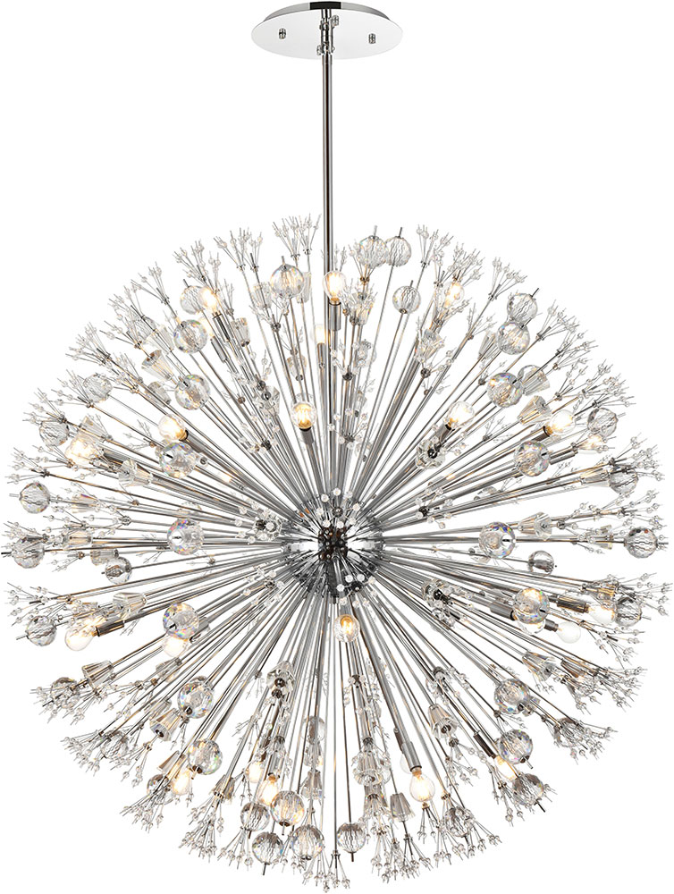 Elegant 2500D50C Vera Modern Chrome 50" Drop Lighting Fixture - ELE ...
