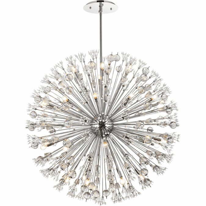 Elegant 2500D50C Vera Modern Chrome 50" Drop Lighting Fixture - ELE ...